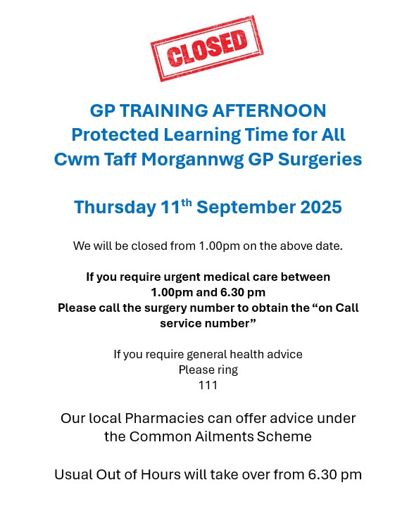 Training day - closure notification 11 sep 2025